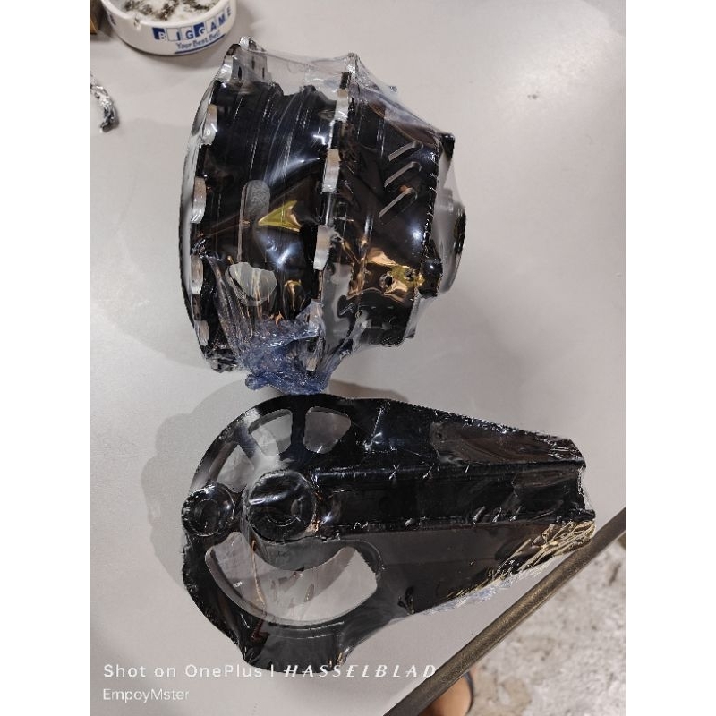 DTD Front & rear small hub wave bowl type disc silver & black | Shopee ...