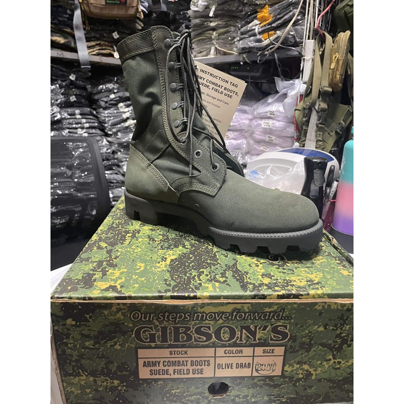 SUEDE COMBAT GIBSON SHOES(original) | Shopee Philippines