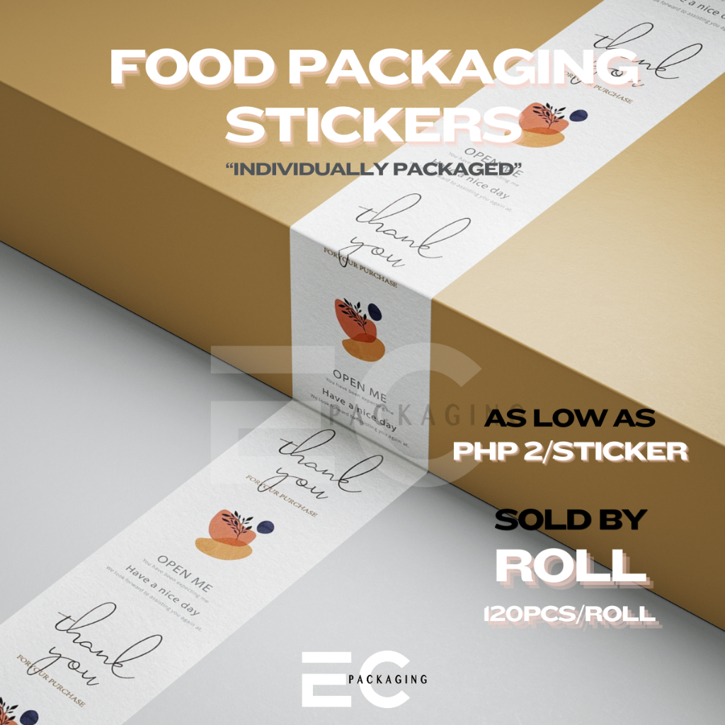 [EC] 6CM 120PCS/ROLL PACKAGING STICKER FLORAL STICKER SEAL SELF ...