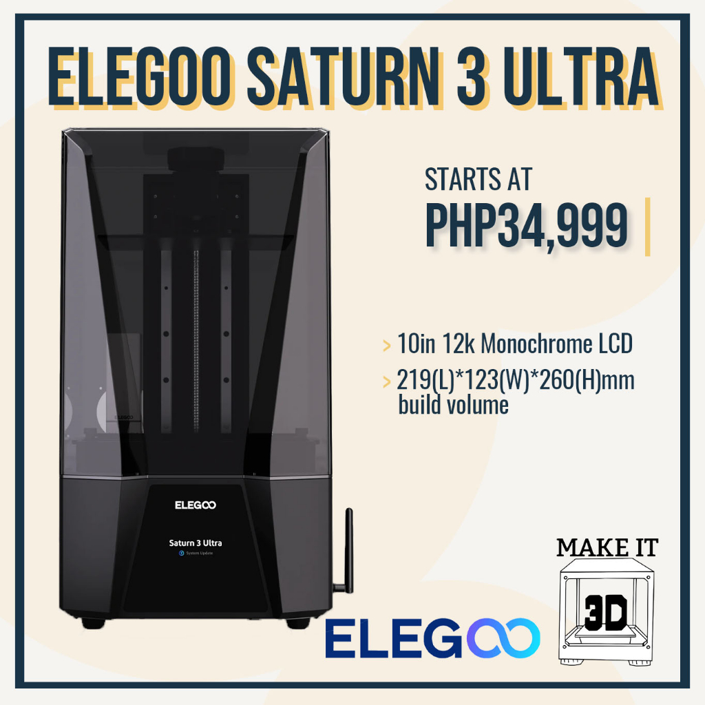 Elegoo Saturn 3 Ultra 12k - Large Format Fast mSLA Resin 3D Printer ...