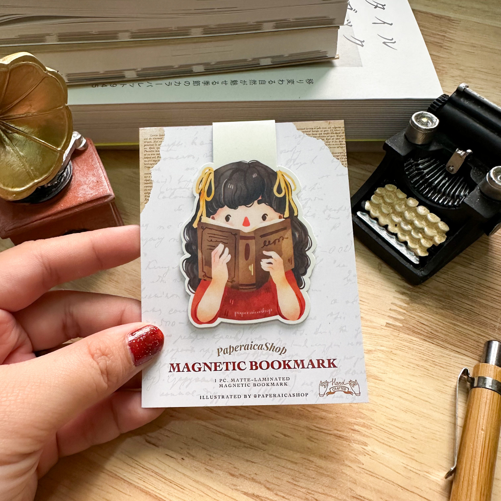 Girl Reading Magnetic Bookmark | MB002 | Paperaicashop | Shopee Philippines