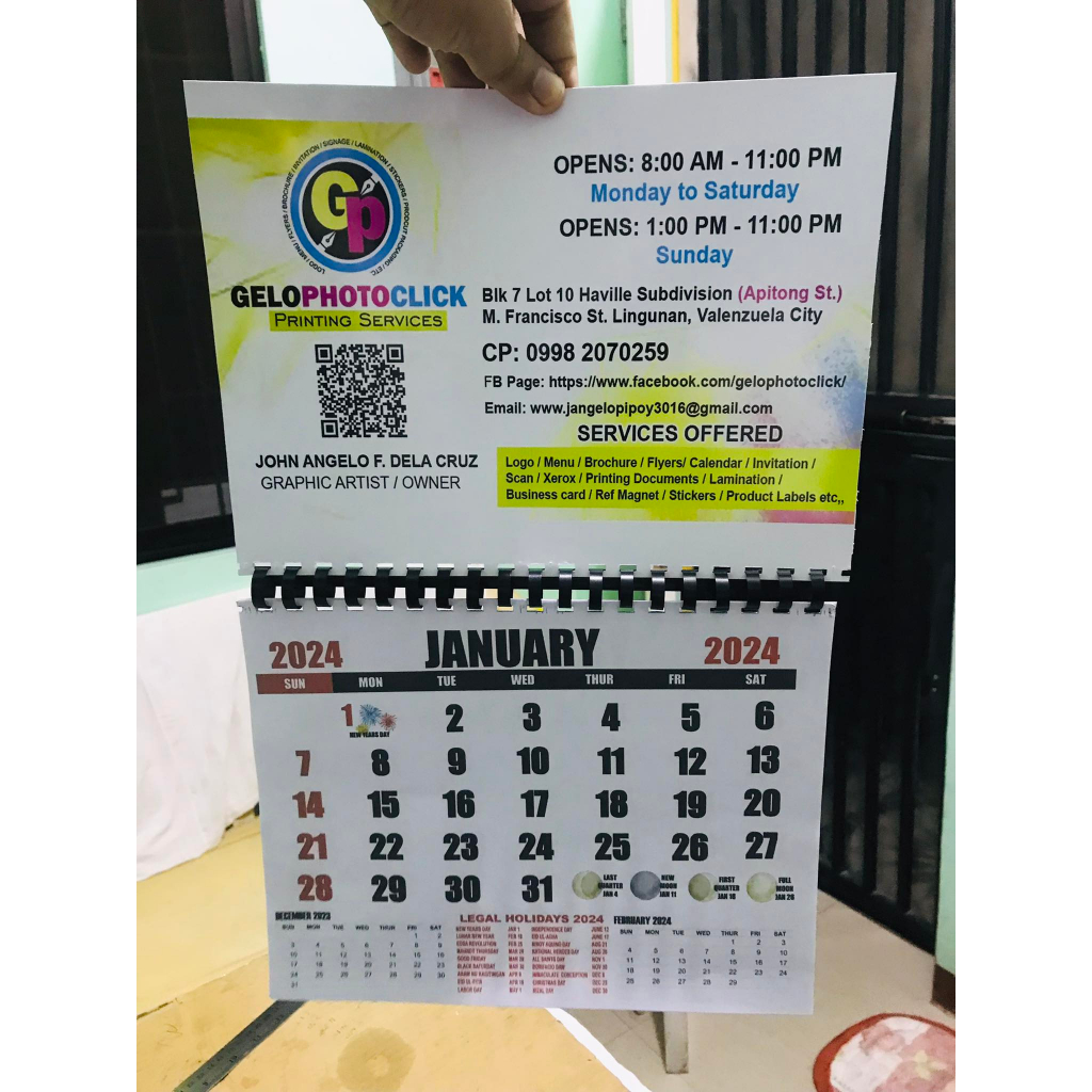 Personalized Calendar Picture w/ Ring Bind | Shopee Philippines