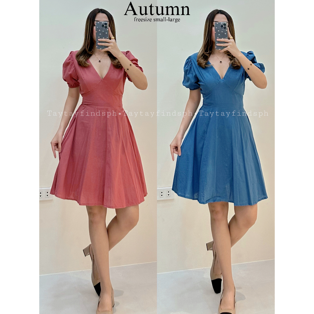 AUTUMN DOLL LINEN DRESS | taytayfindsph | Shopee Philippines