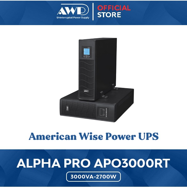 AWP Alpha Pro APO3000RT, 3000VA/2700W On-line Double Conversion with ...