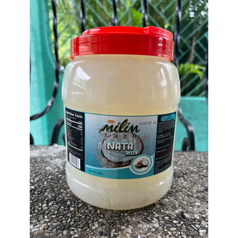 Milin Nata de Coco 2.5kg (Nata Jelly) - for Milktea, Milk Tea, Fruit ...