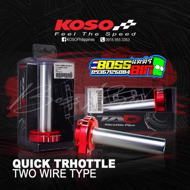 Koso Quick Throttle Dual Cable For Fi Unit Universal | Shopee Philippines