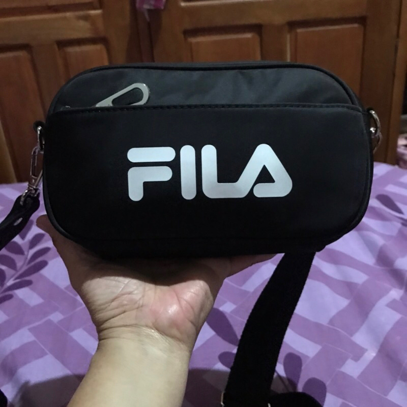 Original FILA nylon sling bag like new condition | Shopee Philippines