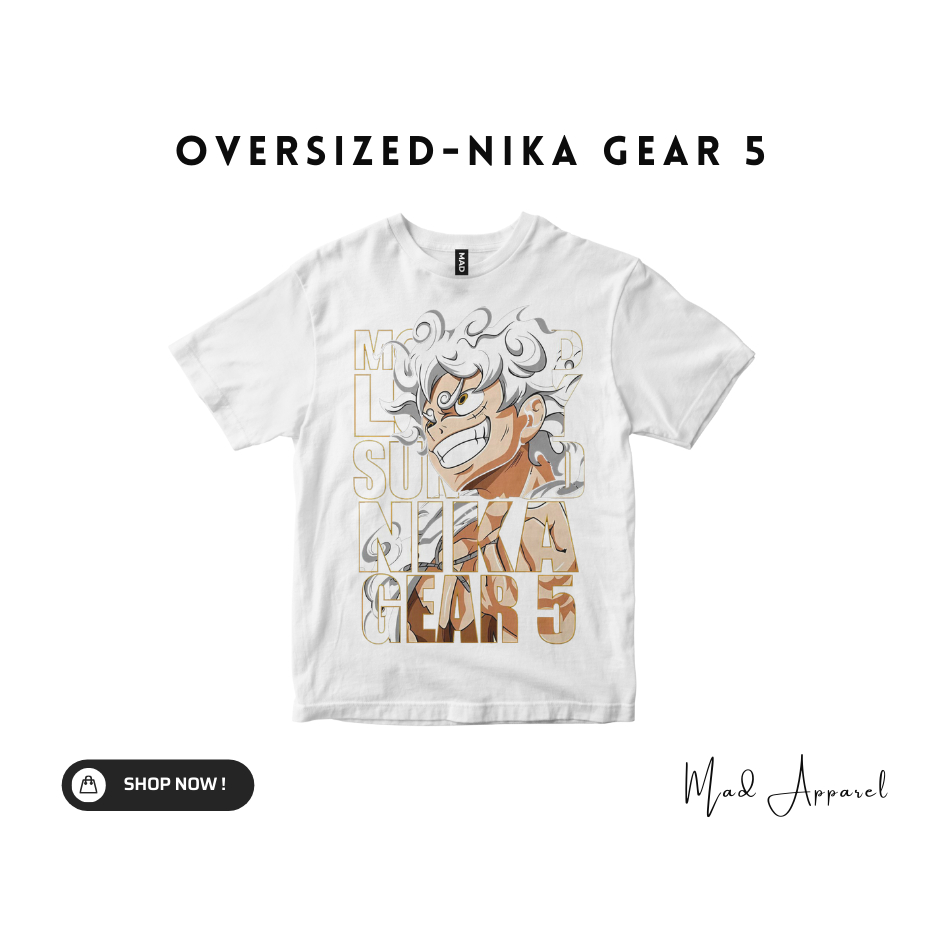 Oversized Nika Model Strawhat Luffy T-shirt Merch, Luffy T-Shirt Gear ...