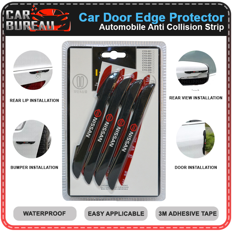 Nissan 4PCS/Set Car Door Guard Protector with Logo Protector Car Door ...