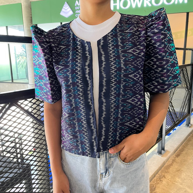 Best Seller Bolero Batik Filipiniana Cotton Modern Filipiniana Bolero Mindanao Custome