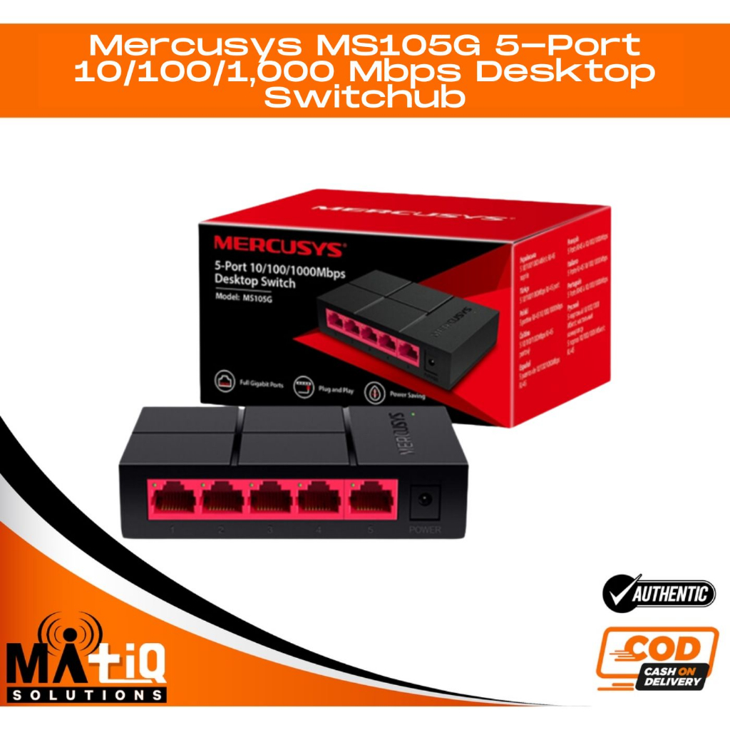 Mercusys 10/100/1,000 Mbps Desktop Switchub | Shopee Philippines