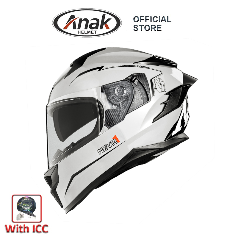 NEVA Dual Lens Full Face Helmet Motorcycle DOT Approved With ICC ...