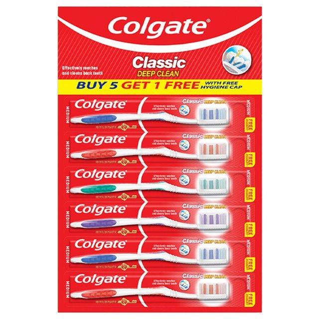 Colgate Toothbrush Classic Deep Clean 6pcs | Shopee Philippines