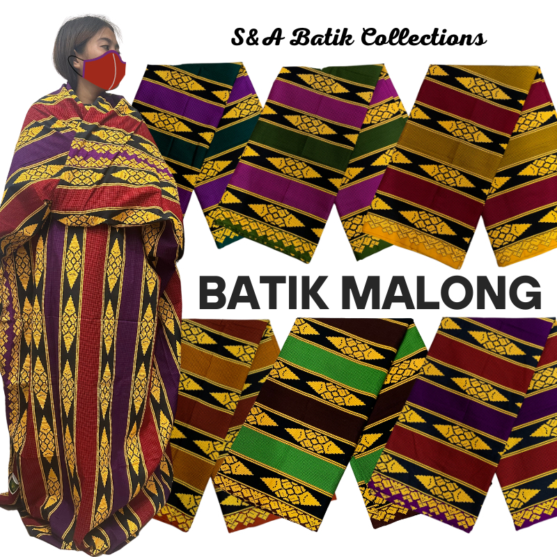 D-12 BATIK ETHNIC DESIGNS COTTON MALONG/BLANKET/KUMOT DOUBLE SIZE MADE ...