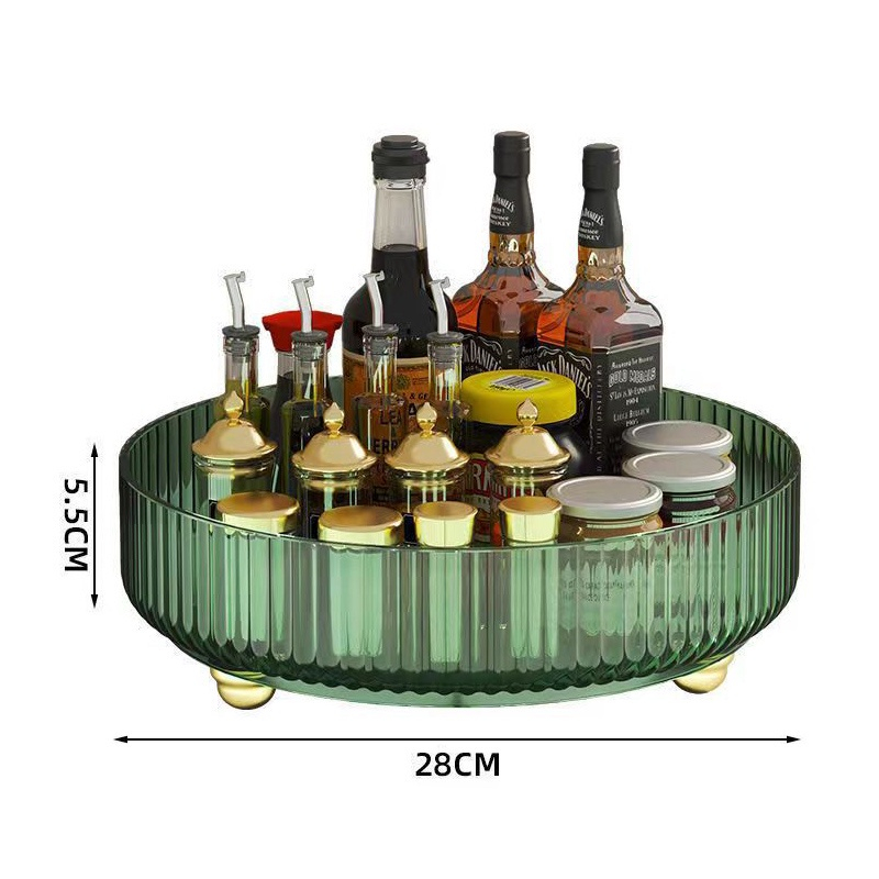 360° Rotating Storage Rack Condiments cosmetic Perfume Organizer ...