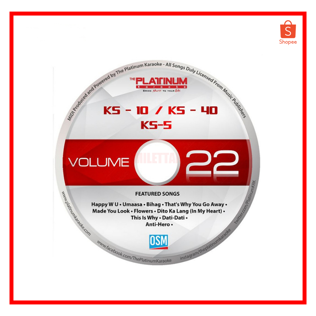 PLATINUM KBOX2 UPDATED SONGBOOK WITH DISC VOL.22 | Shopee Philippines