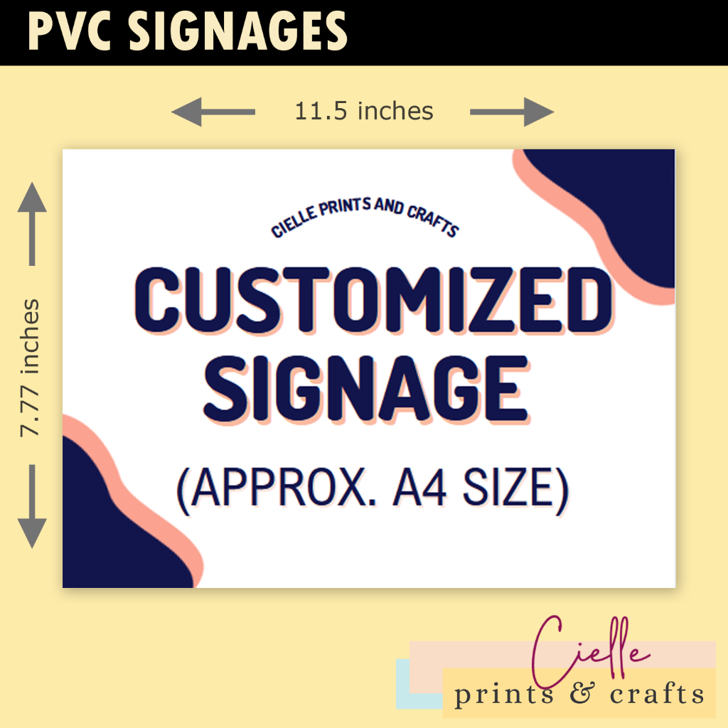 Customized PVC Signages (A4 SIZE) - WATERPROOF | Shopee Philippines