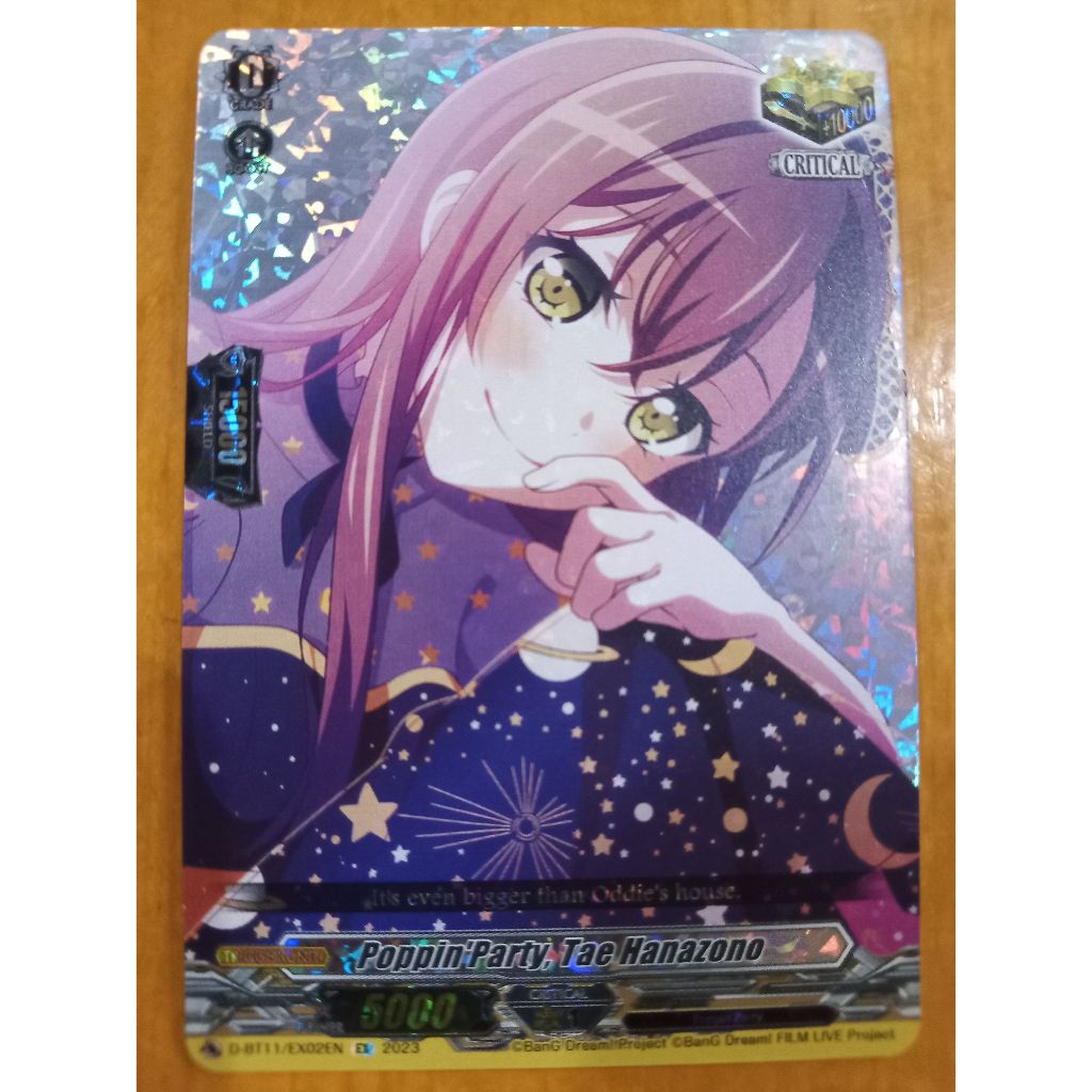 CFV Poppin'Party, Tae Hanazono EX DZ-BT03 Bang Dream! Cardfight Vanguard English Critical ...