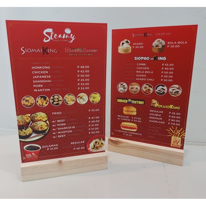 Sintra Board with Wooden Stand 8x10, 10x15 Menu Board, Personalized ...