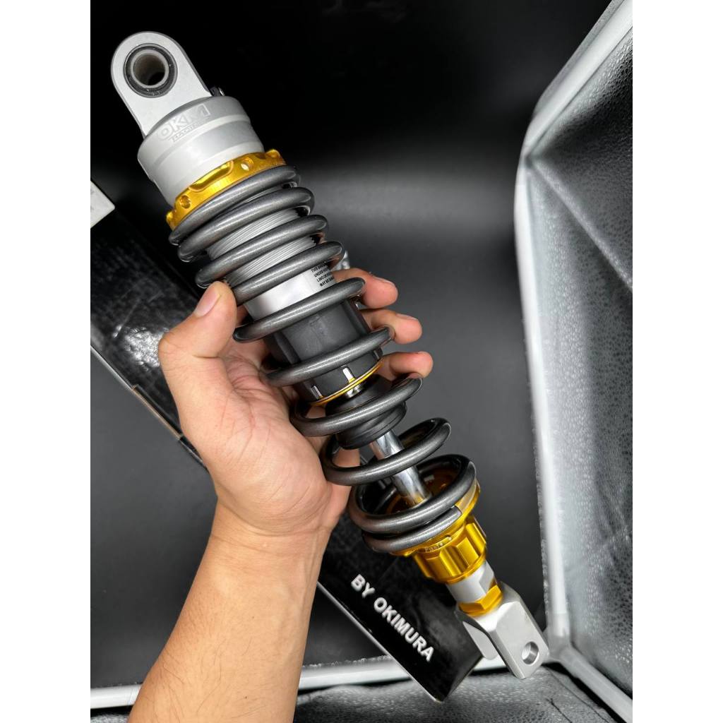 OKM RACING REAR SHOCK (SKYDRIVE 125) (330MM) GOLD | Shopee Philippines