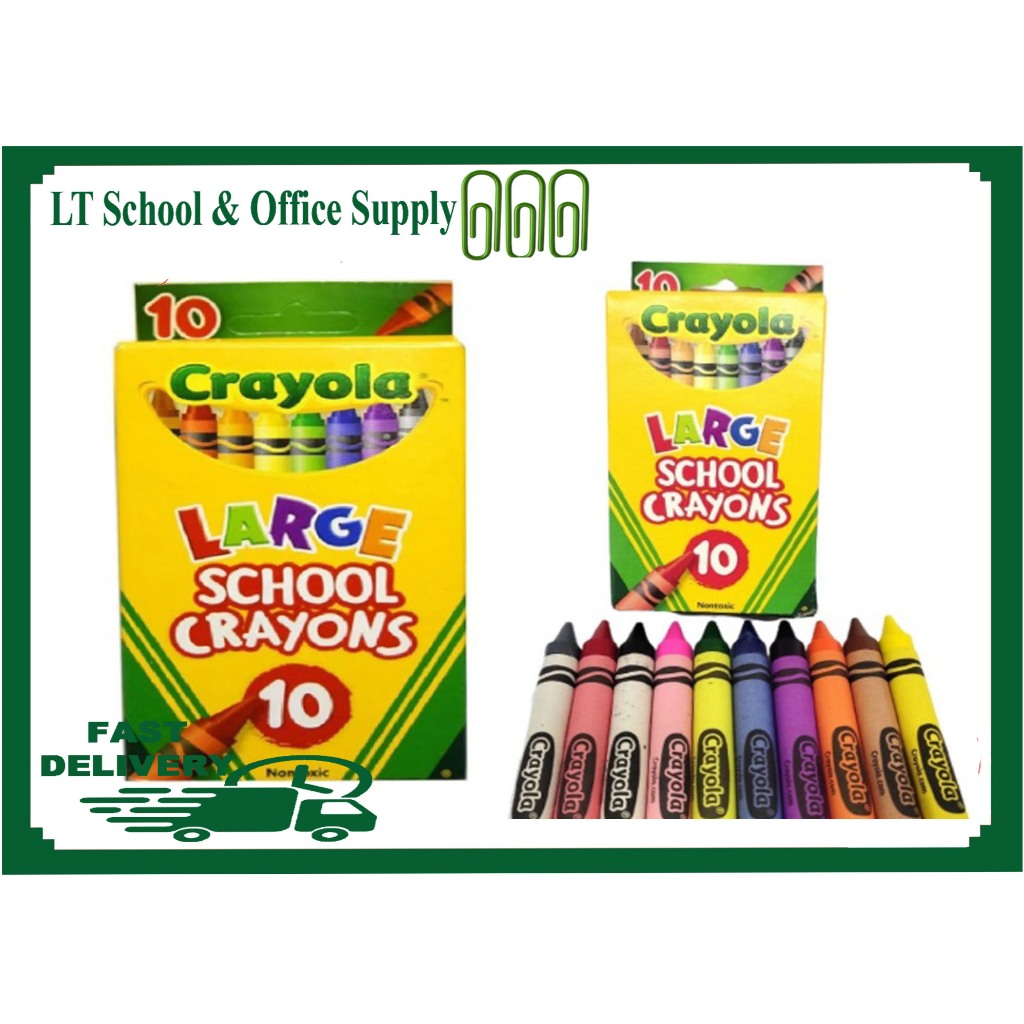 Crayola Large School Crayons 10 Colors | Shopee Philippines