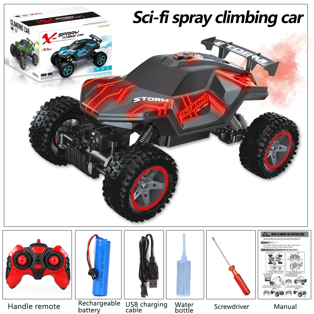 Remote Control Car RC Car Sci-fi Spray Climbing Car Toy Car For Kids ...