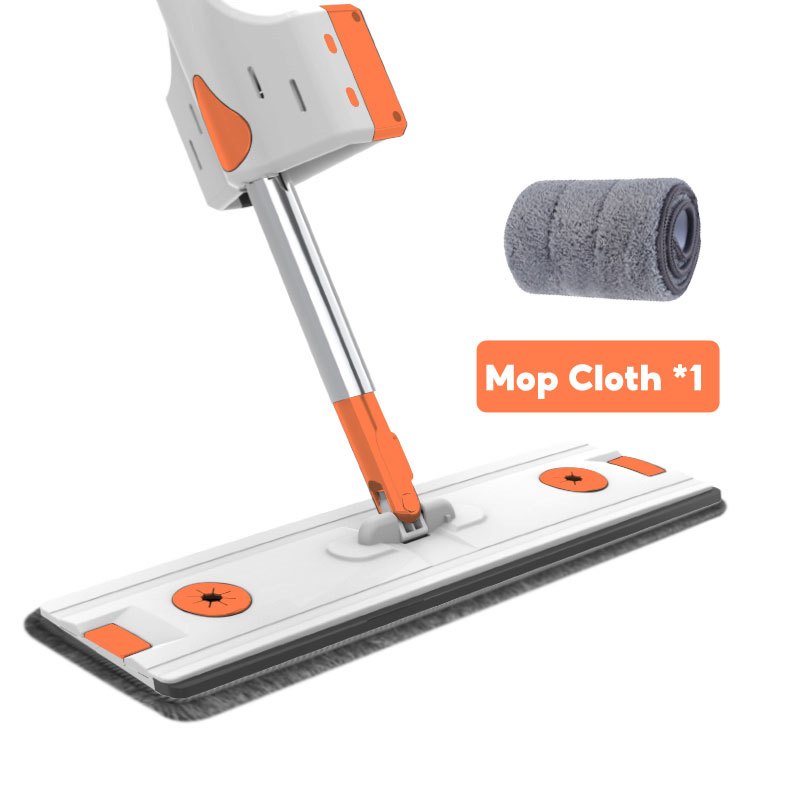 CHIT 360° Rotating Flat Mop Hand Free Washing Microfiber Squeeze ...