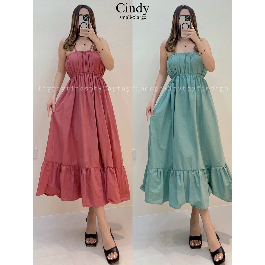 CINDY BUBBLE TUBE LINEN MAXI DRESS | taytayfindsph | Shopee Philippines