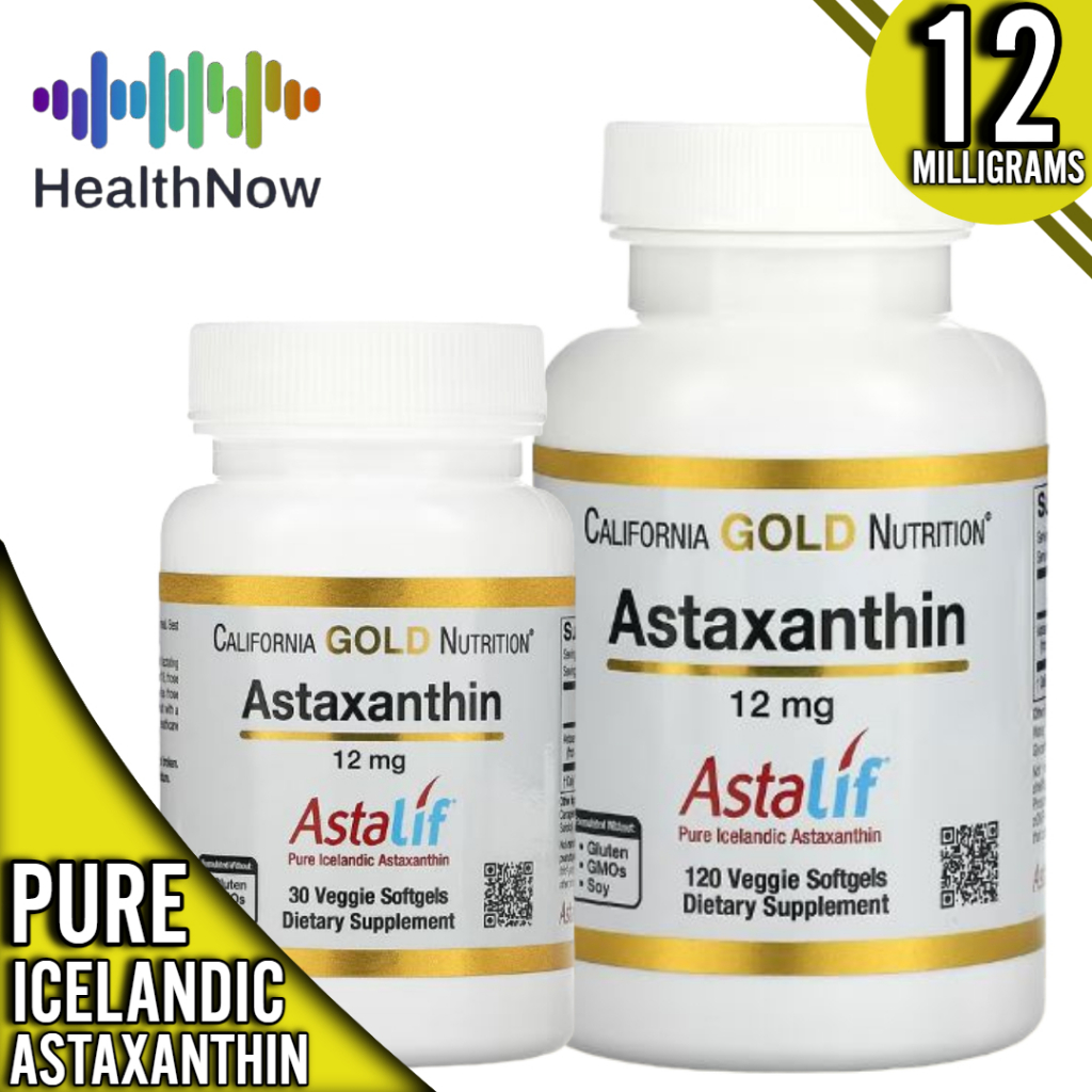 California Gold nutrition Astaxanthin AstaLif Pure Icelandic12mg 30 ...