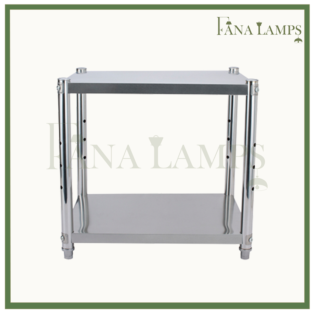 Stainless Steel 2-Layers Kitchen Shelf Floor Rack Shelve Storage ...