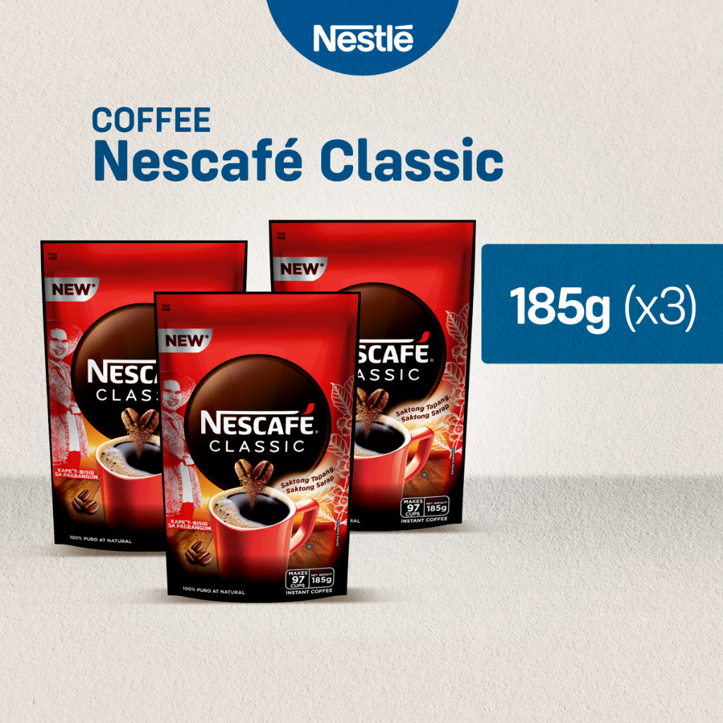 Nescafe Classic Instant Coffee 185g - Pack of 3 | Shopee Philippines