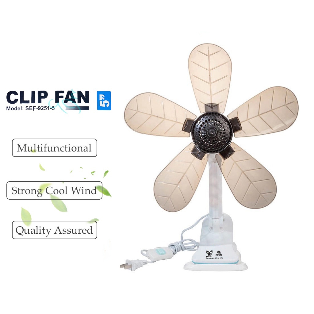 Portable Table Clip Fan 5 Blade With Stand Mini Home Electricfan Desk ...