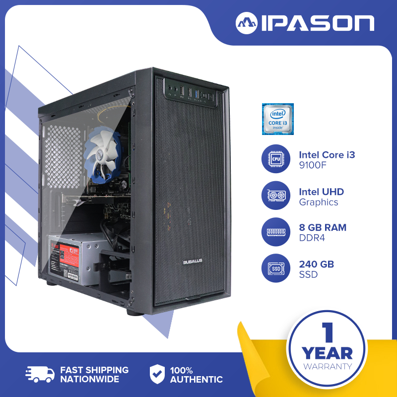 Ipason Office Computer Intel 9100f Quad-Core 8G RAM 240G SSD GT710 2G ...