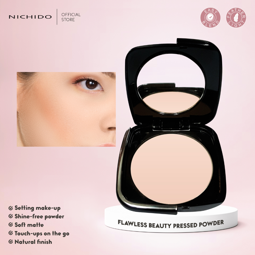 NICHIDO Flawless Beauty Pressed Powder - Natural | Shopee Philippines