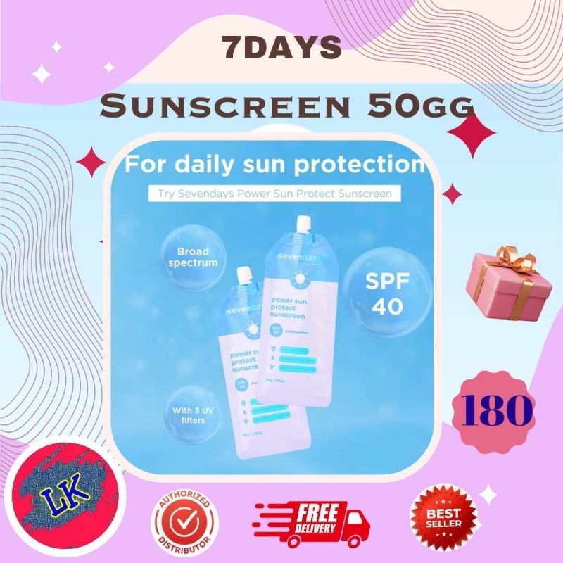 7 days Sunscreen 50g | Shopee Philippines