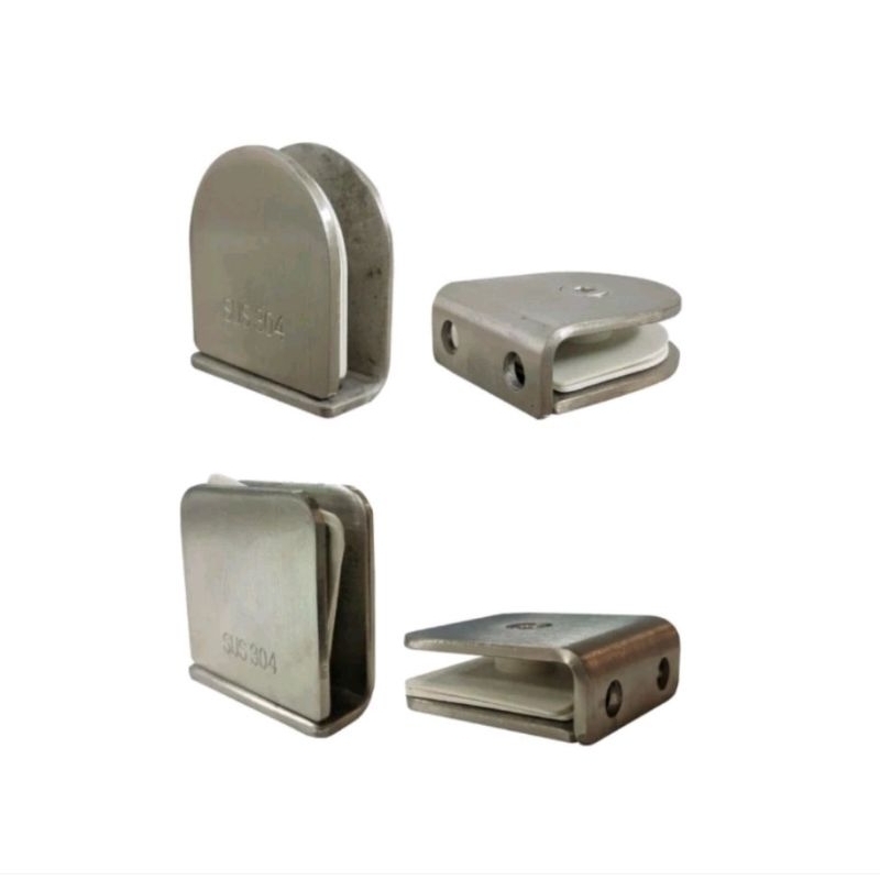 304 STAINLESS Glass Clip Stainless Glass Clamp#4-5 (Price 1pcs)(8-12mm ...