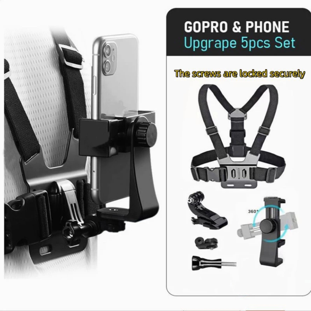 #HRHSHOP#Mobile Phone Chest Strap Mount GoPro Chest Harness Holder for ...