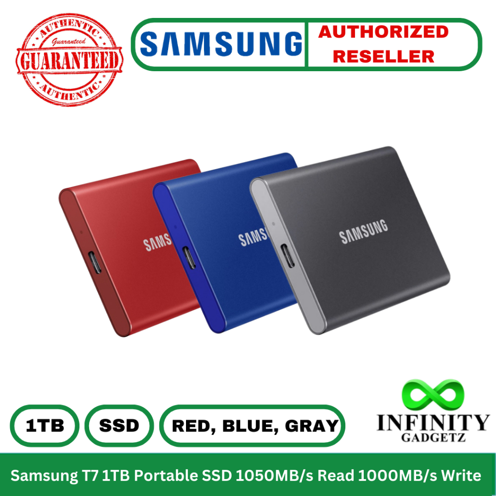 Samsung T7 1TB Portable SSD 1050MB/s Read 1000MB/s Write | Shopee ...