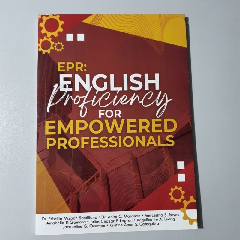 EPR: English Proficiency for Empowered Professionals By:Santillana ...