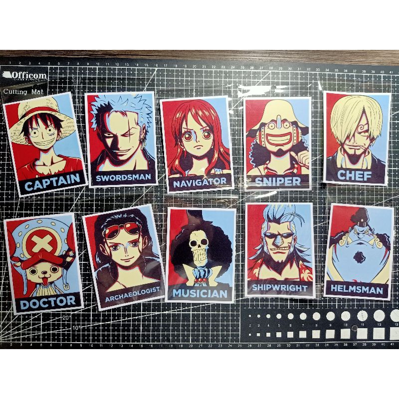 One Piece - Straw Hat Pirate Crew Waterproof Sticker Vinyl | Shopee ...