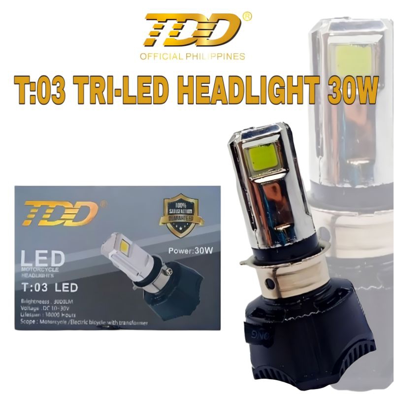 TDD T 03 HEADLIGHT HIGH & LOW WHITE 30WATTS | Shopee Philippines