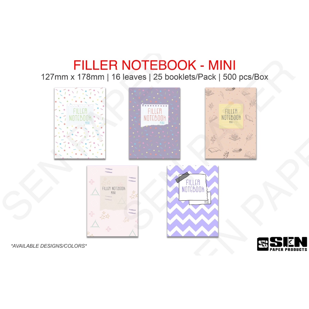 25PCS SEN FILLER NOTEBOOK A5/MINI 16 LEAVES SCHOOL SUPPLIES | Shopee ...