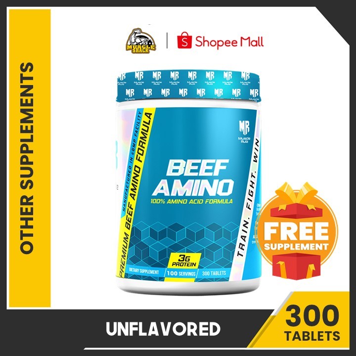 Muscle Rulz 100% Beef Aminos - 300 Tablets | 100% Beef Amino | Extreme ...