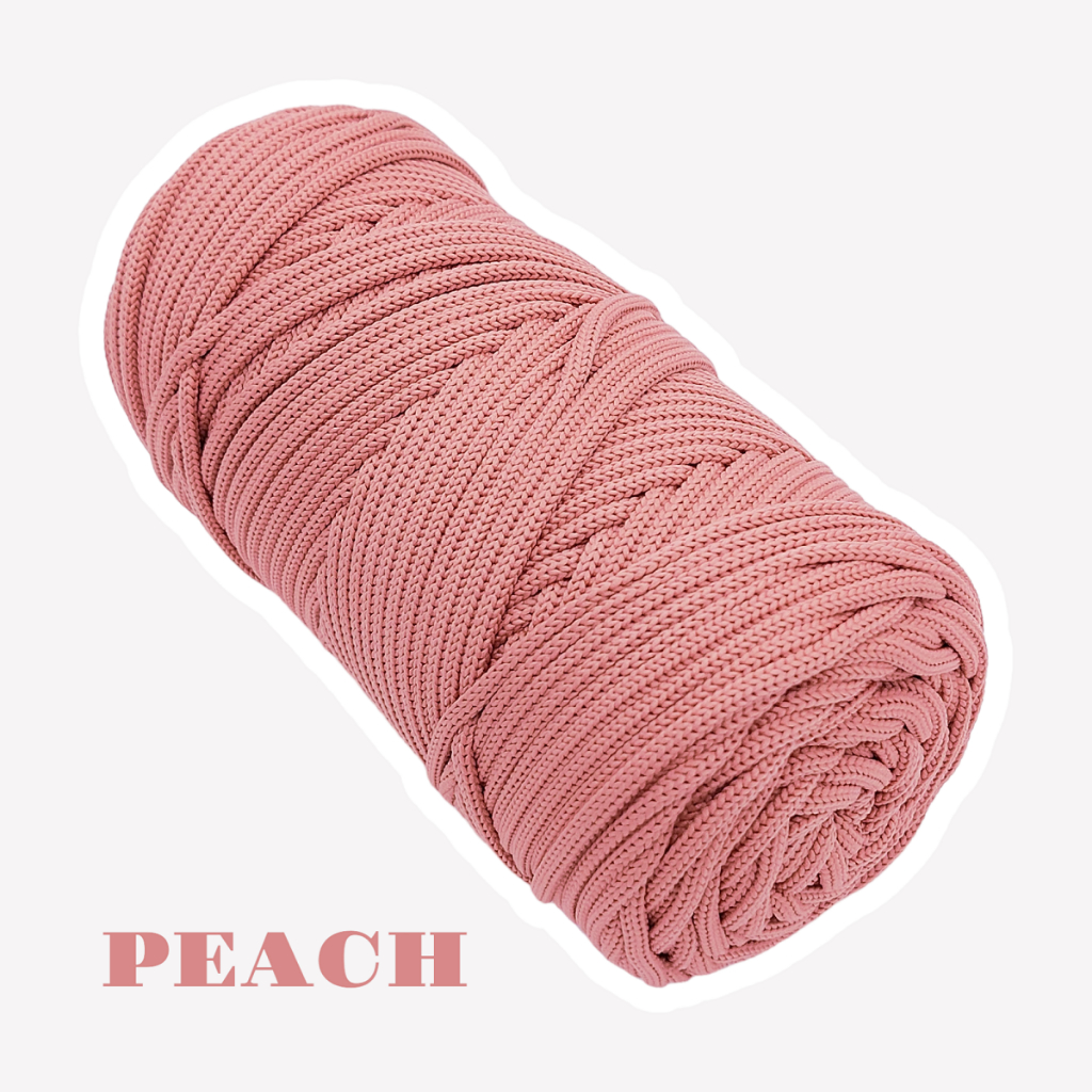 Yarns Art: 3MM POLYESTER BRAIDED MACRAME CORD ROPE 300G FOR CROCHETING ...