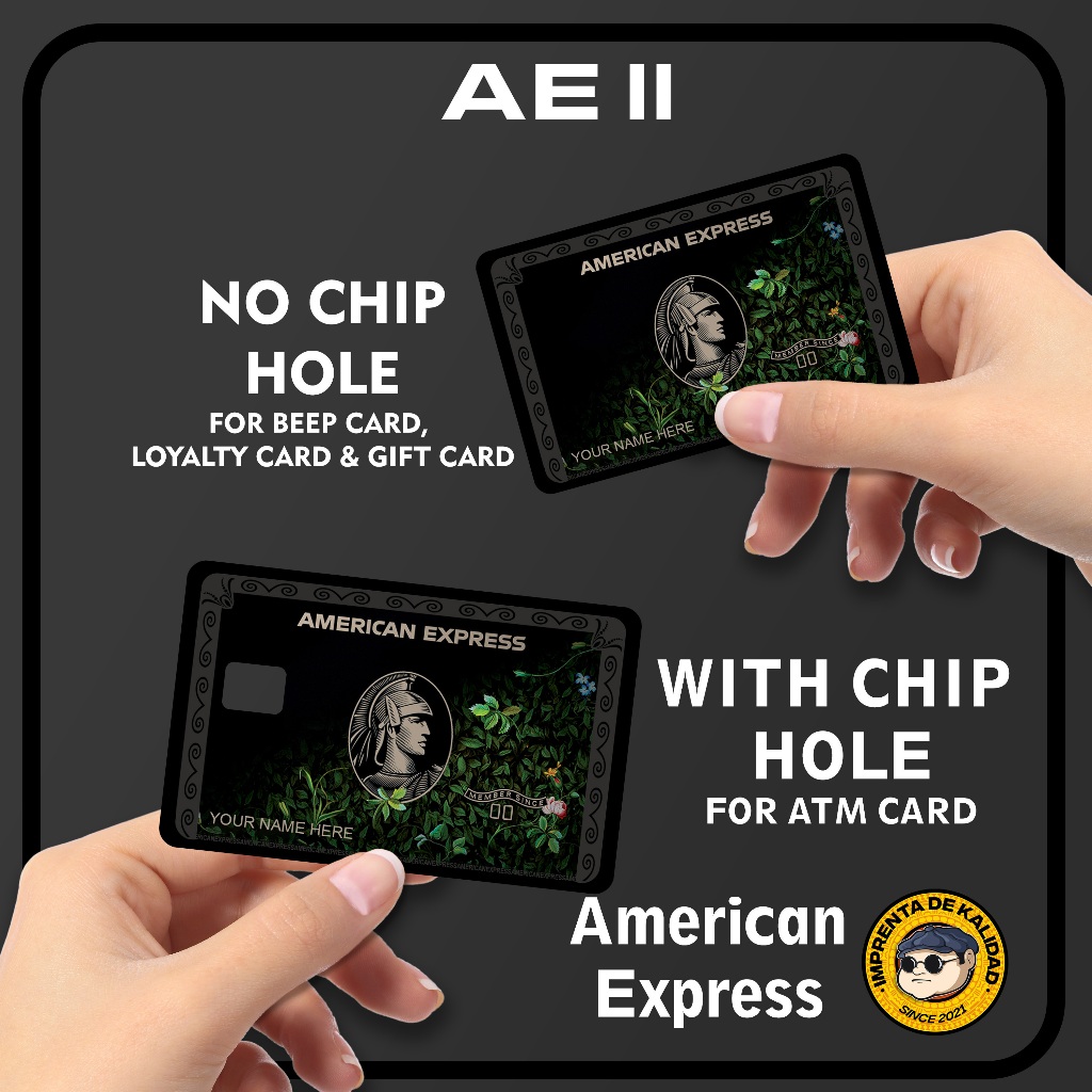 AE/AMEX AMERICAN EXPRESS Card Skin Card Sticker Vinyl Debit/ATM/beep ...