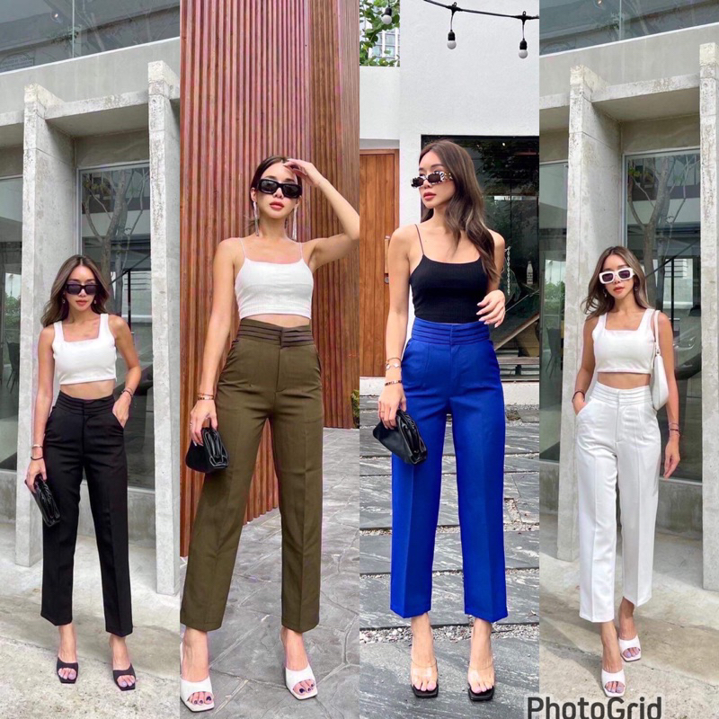 Promthong trouser pants front zipper | Shopee Philippines