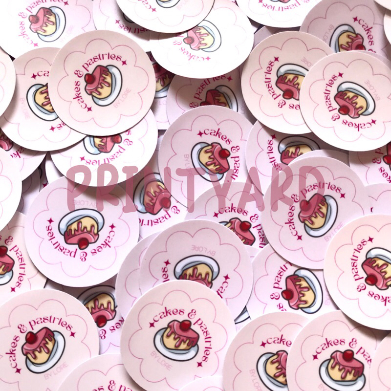 2x2 inches logo stickers for small businesses | round & square only ...