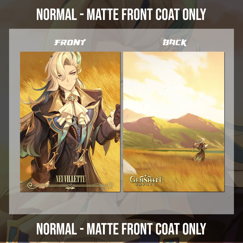 Genshin Impact Neuvillette Fontaine Anime Themed Merch (Photocards, Art ...