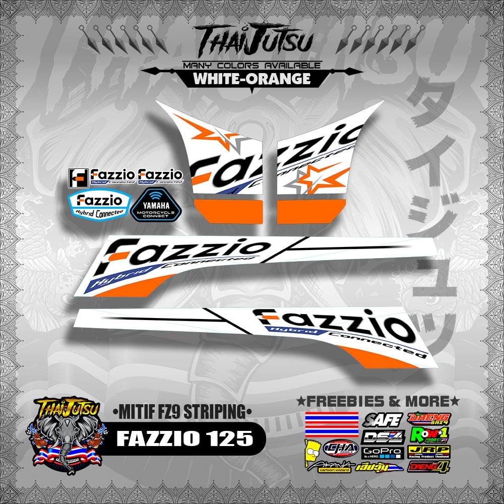FAZZIO 125 DECALS ( MITIF FZ9 STRIPING )【ThaijutsuStickers】 | Shopee ...