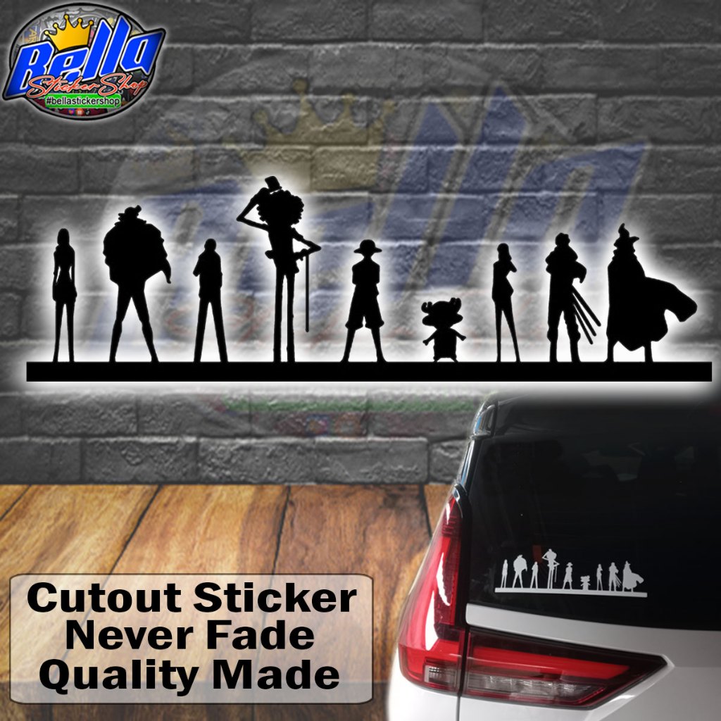 Onepice Luffy Pirate Team -Vinyl Cutout Sticker (for Car, Motorcycle ...